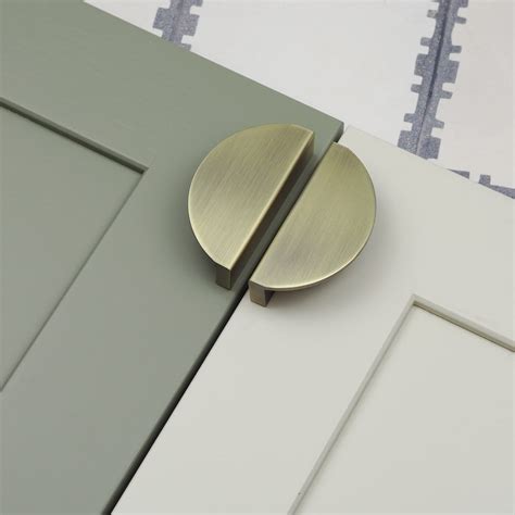 Antique Brass Half Moon Handle With 64mm Centres Handle And Home