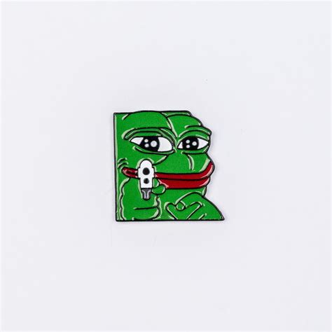 Pepe The Frog With A Gun Enamel Pin 158 Cybershop Australia