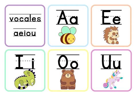 Plantillas De Plantillas De Vocales Online Gratis Canva
