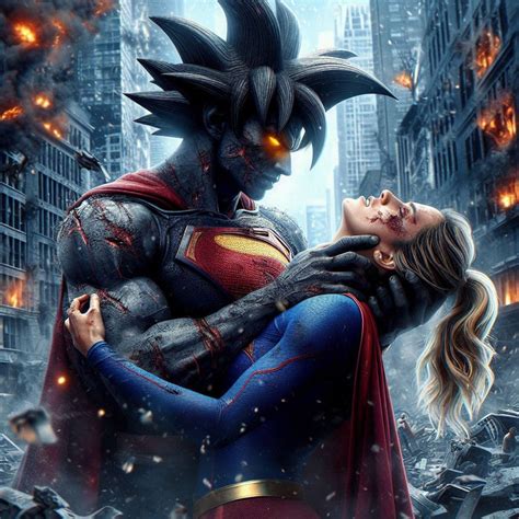 Supergirl Defeated By Black Gokuai Art By Evandromarquesamv On Deviantart