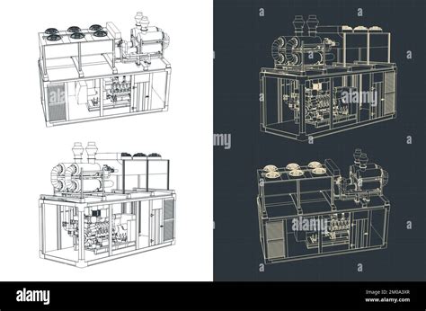 Isometric Blueprints Of Container Type Generator Stock Vector Image And Art Alamy