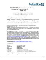 ITECH1103 Analytic Group Assignment Semester 3 2018 Pdf ITECH1103