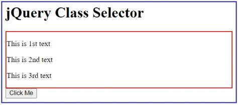 JQuery Class Selector With Examples Dot Net Tutorials