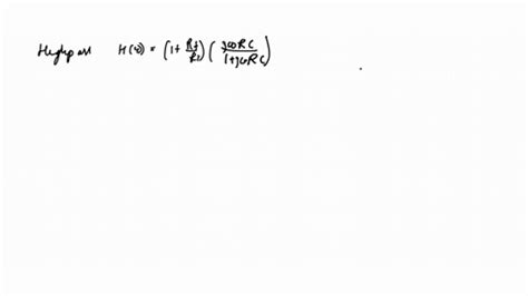 Solved A First Order Allpass Filter Has The Transfer Function Numerade