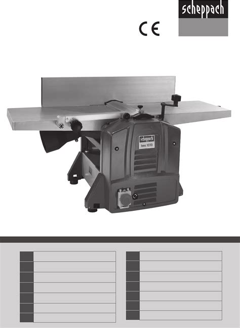 Handleiding Scheppach Hms 1070 Pagina 1 Van 152 Duits Engels Frans Italiaans Pools