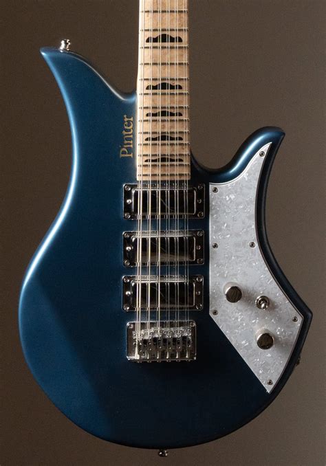 Pinter Sb2 12 String Electric Guitar Dark Turquoise W Original Del Malibu Music