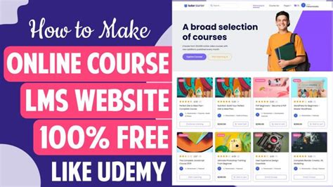 How To Create Online Course Lms Educational Website Like Udemy With