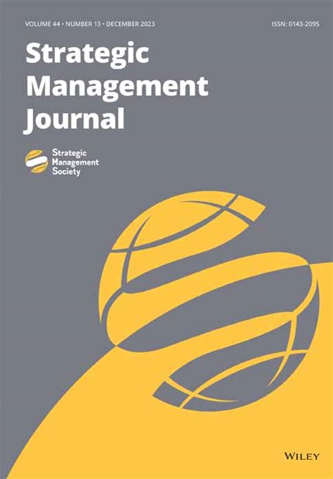Strategic Management Journal Vol 44 No 13