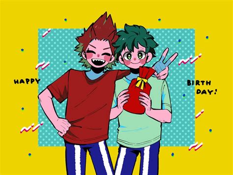 Midoriya Izuku And Kirishima Eijirou Boku No Hero Academia Drawn By