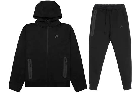 Nike Sportswear Tech Fleece Full Zip Hoodie And Joggers Set Blackblack Mens Fw23 Us