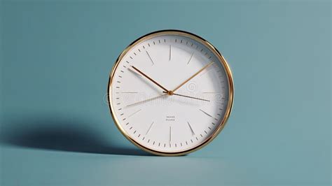 Modern Clock On Blue Background Stock Image Image Of Object Analog