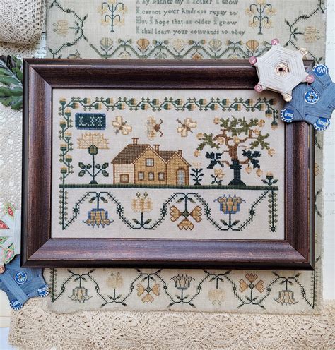 Hello From Liz Mathews Golden Sampler Fragment Cross Stitch Pattern 123stitch
