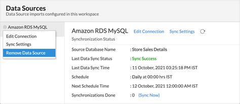 Import Data From Amazon Rds Mysql L Zoho Analytics Help