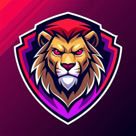 에스포츠 라이온 프리미엄 벡터