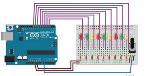 Purwokerto Robotika Project Arduino Menyalakan 9 Led Dengan