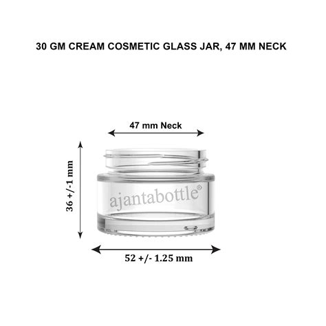 30 Gm Cream Cosmetic Glass Jar Ajanta Bottle Pvt Ltd