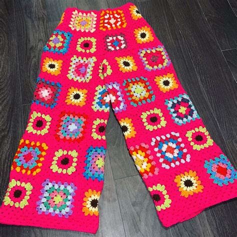 Crochet Pattern Patchwork Granny Square Trousers Etsy