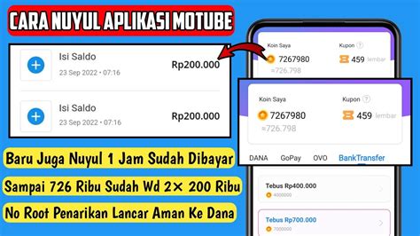 Cara Nuyul Aplikasi Motube Nuyul 1 Jam Dibayar 700 Ribu No Hoax