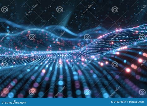 Big Data Background Abstract Digital Technology Flow Pattern Big Data 3d Particles Copy Space
