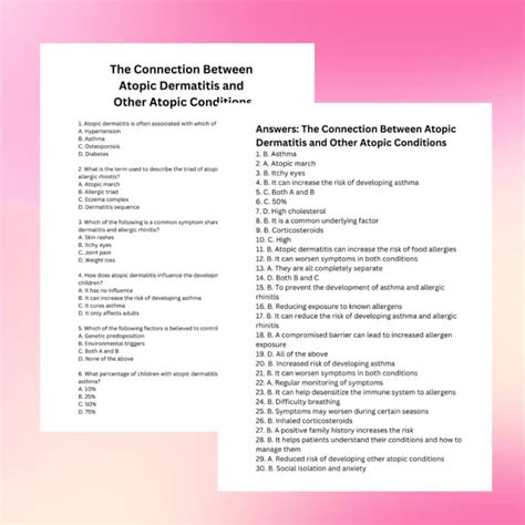 30 Quiz — The Connection Between Atopic Dermatitis And Other Atopic