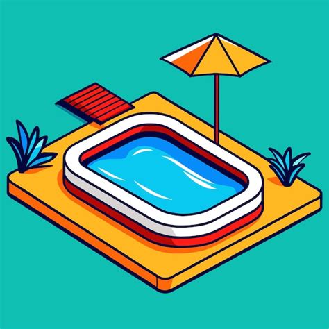 Premium Vector Swimming Pool Vector Illustration