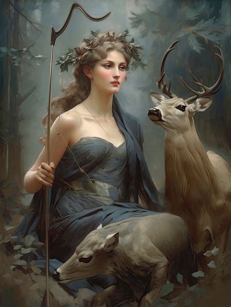Goddess Artemis Diana Greek Mythology Folklore Mysticism Wicca Etsy