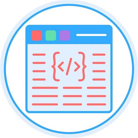 Coding Flat Circle Icon 43690317 Vector Art At Vecteezy