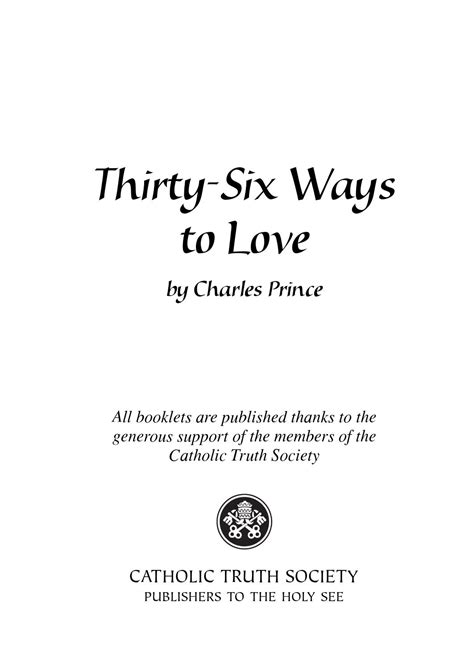 36 Ways To Love By Catholic Truth Society Issuu