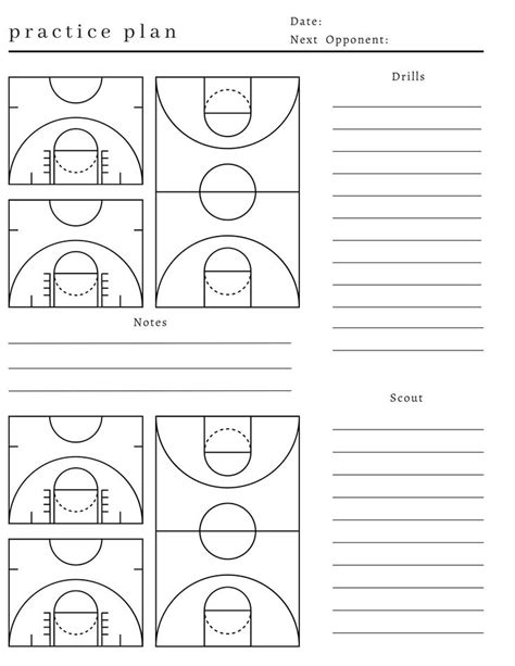 Basketball Practice Plan Etsy Basketball Practice Plans Basketball