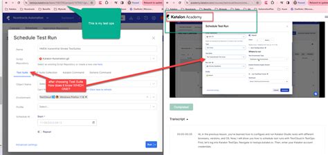 unable to schedule test runs in testops since there is no profiles for