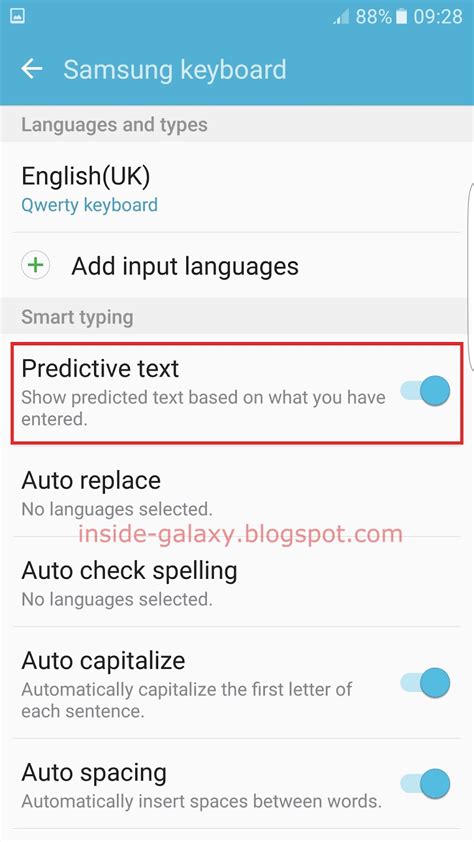 Inside Galaxy Samsung Galaxy S7 Edge How To Enable And Use Predictive
