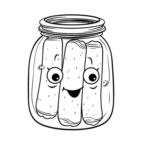 Cartoon Of A Jar With Two Candy Wrappers Outline Sketch Drawing Vector