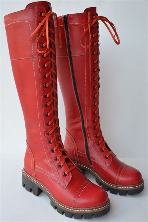 Bocanci Dama Piele Rosie