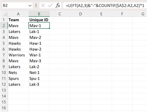 How To Generate Unique Identifiers In Excel