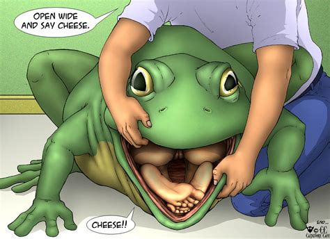 rule 34 carnivore cafe comic female feral frog gaping maw hindpaw