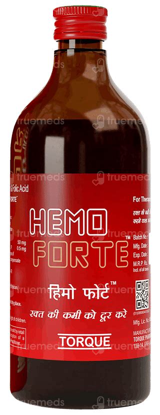 Hemo Forte Syrup 450 Ml Uses Side Effects Dosage Price Truemeds