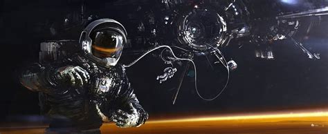 Hd Wallpaper Astronaut Suit Ultra Wide Space Space Art Science