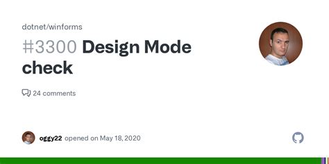 Design Mode Check Issue Dotnet Winforms GitHub