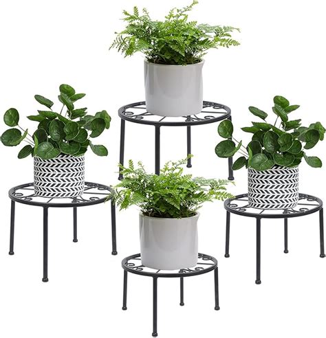 Paquete De Soportes Para Plantas De Metal Decente Soporte Para Macetas De Hierro Antioxidante