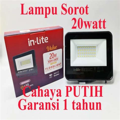 Jual Free Ongkir Lampu Sorot 20watt Putih Led Inlite Value Inf030 In