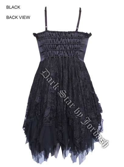Dark Star Black And Purple Satin Velvet Lace Gothic Mini Dress Dsdr