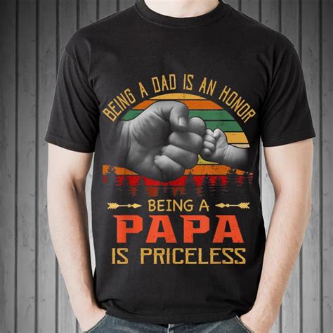 Being A Dad Is An Honor Being A Papa Is Priceless Sunset Shirt Hoodie