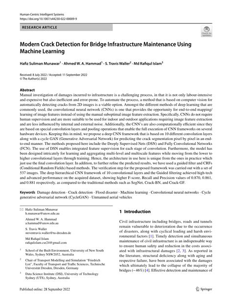Pdf Modern Crack Detection For Bridge Infrastructure Maintenance