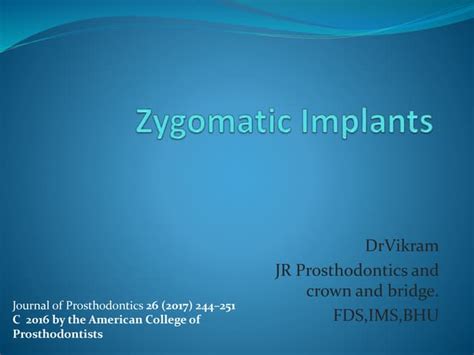 Zygomatic Implants Pptx