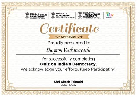 Venkateswarlu Durgam On Linkedin Mygov Ministryofeducation Chunavkaprav Deshkagarh