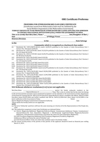 Certificate Formats For Jee Main Counselling PDF