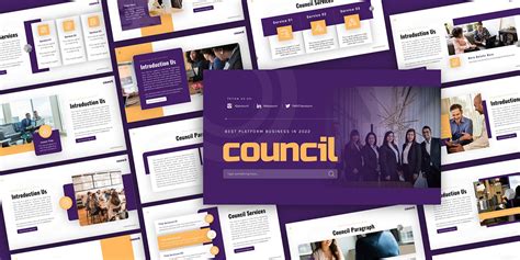 Council Business Multipurpose PowerPoint Presentation Template For
