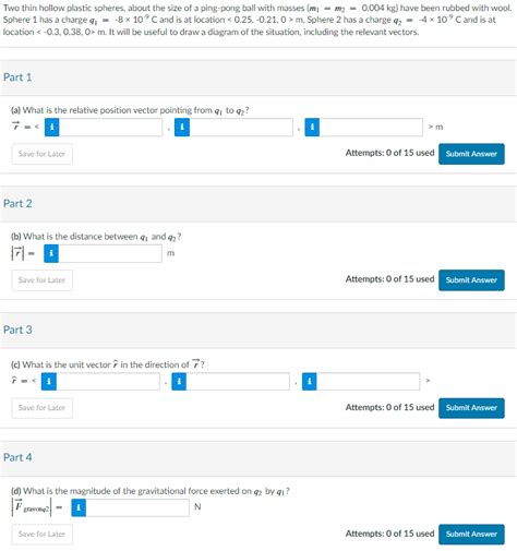 Solved E What Is The Gravitational Force Vector Exerted