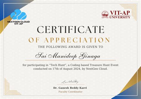 Participated In Tech Hunt With Nextgen Cloud Club Sai Manideep Ginaga Posted On The Topic