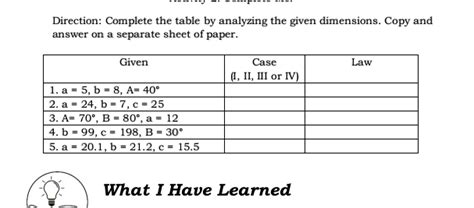 Direction Complete The Table By Analyzing The StudyX